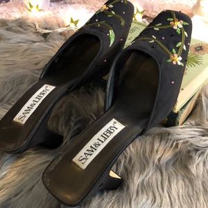 Sam & Libby | Shoes | Sam Libby Embroidered Heels Size 8 2 | Poshmark